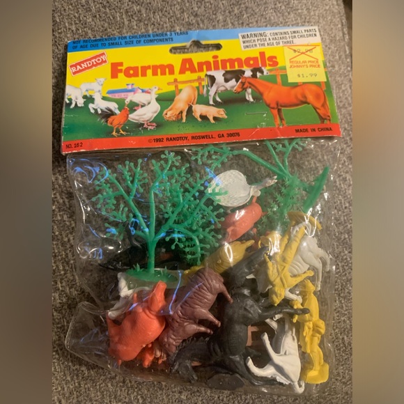 Randtoy | Toys | Vintage Randtoy Farm Animal Playset Pigs Horses Farmer ...